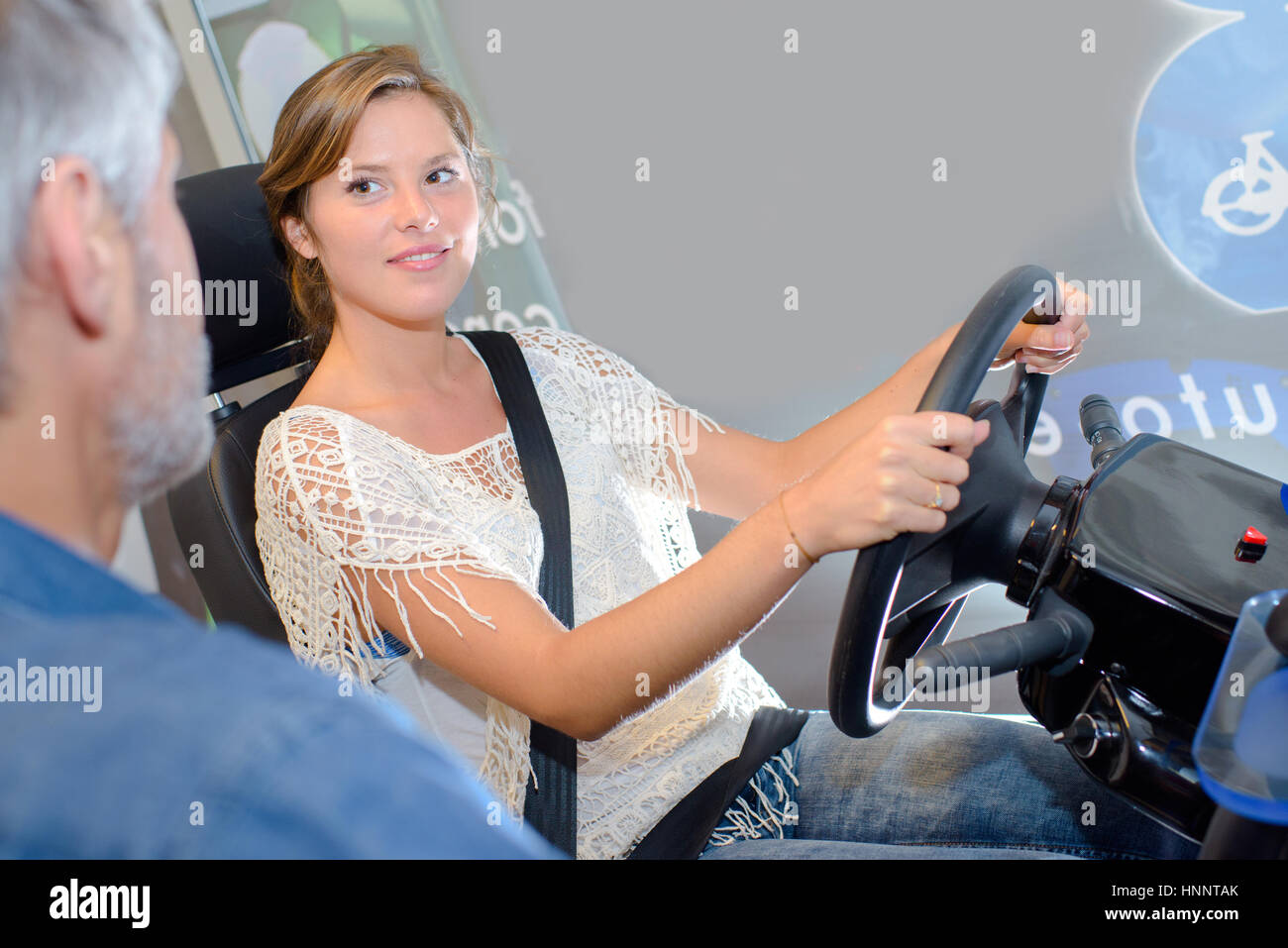 Driving simulator road hi-res stock photography and images - Alamy