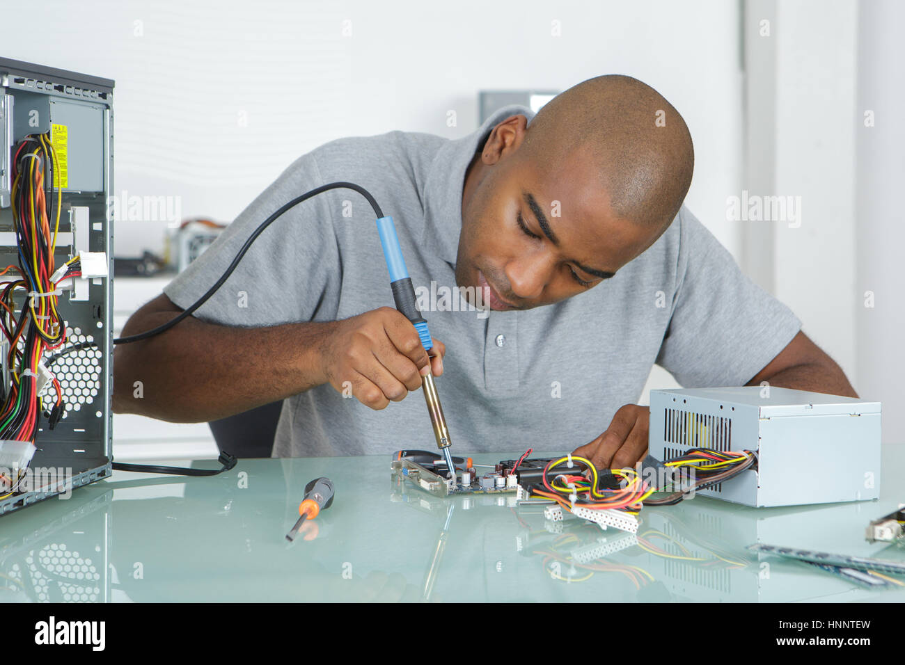 reparation of computer hardware Stock Photo - Alamy
