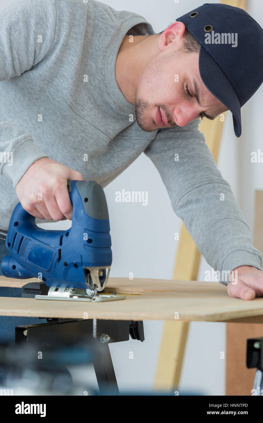 Band saw man hi-res stock photography and images - Alamy