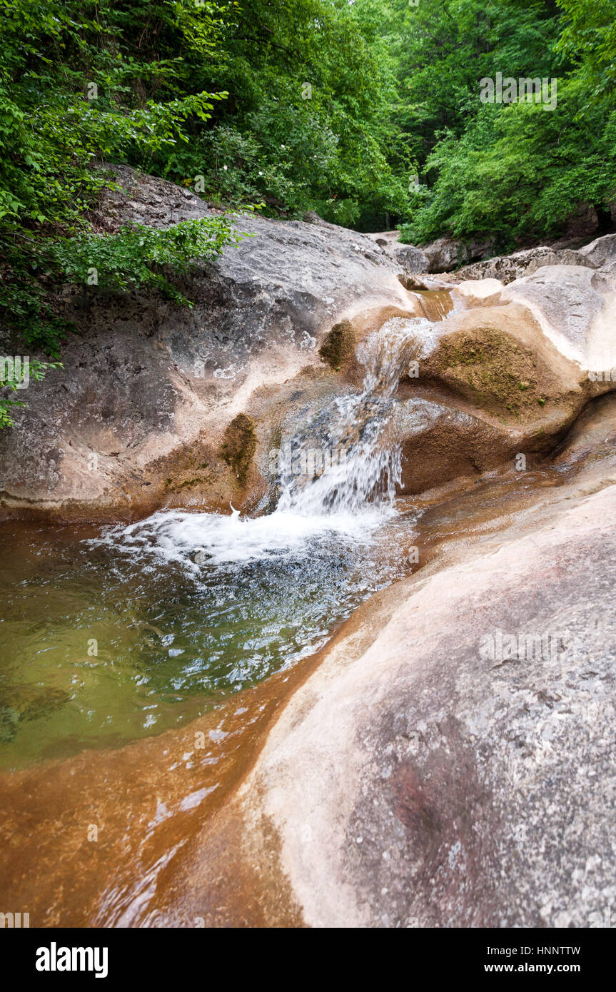 Beautiful nature, natural waterfall in lagoon at summer sunny day Stock ...