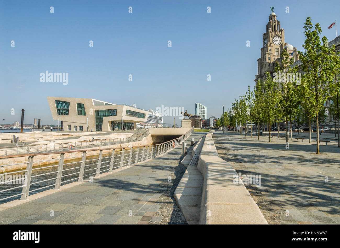 The new ferry terminal at Pier Head in Liverpool sits in front of the ...
