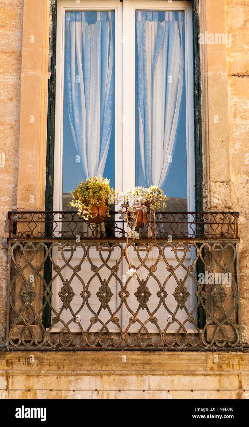 balcony with internal blinds Stock Photo - Alamy