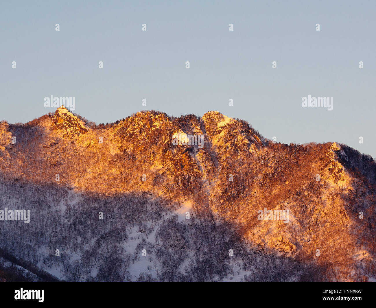 Hidaka mountain range in winter Stock Photo - Alamy