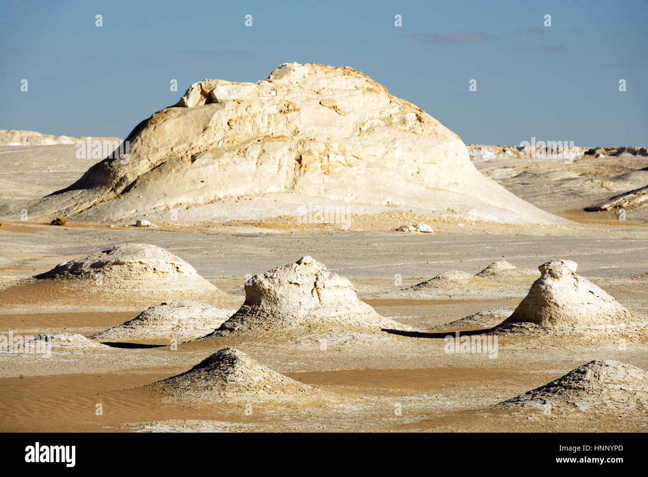 Rocks in Great White Desert in Egypt Stock Photo - Alamy