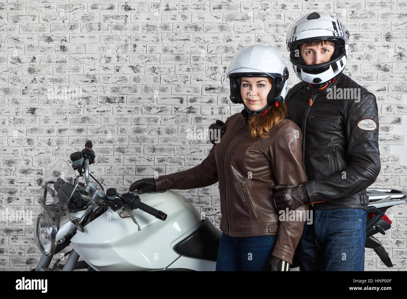 Portrait of two female motorcyclists hi-res stock photography and ...