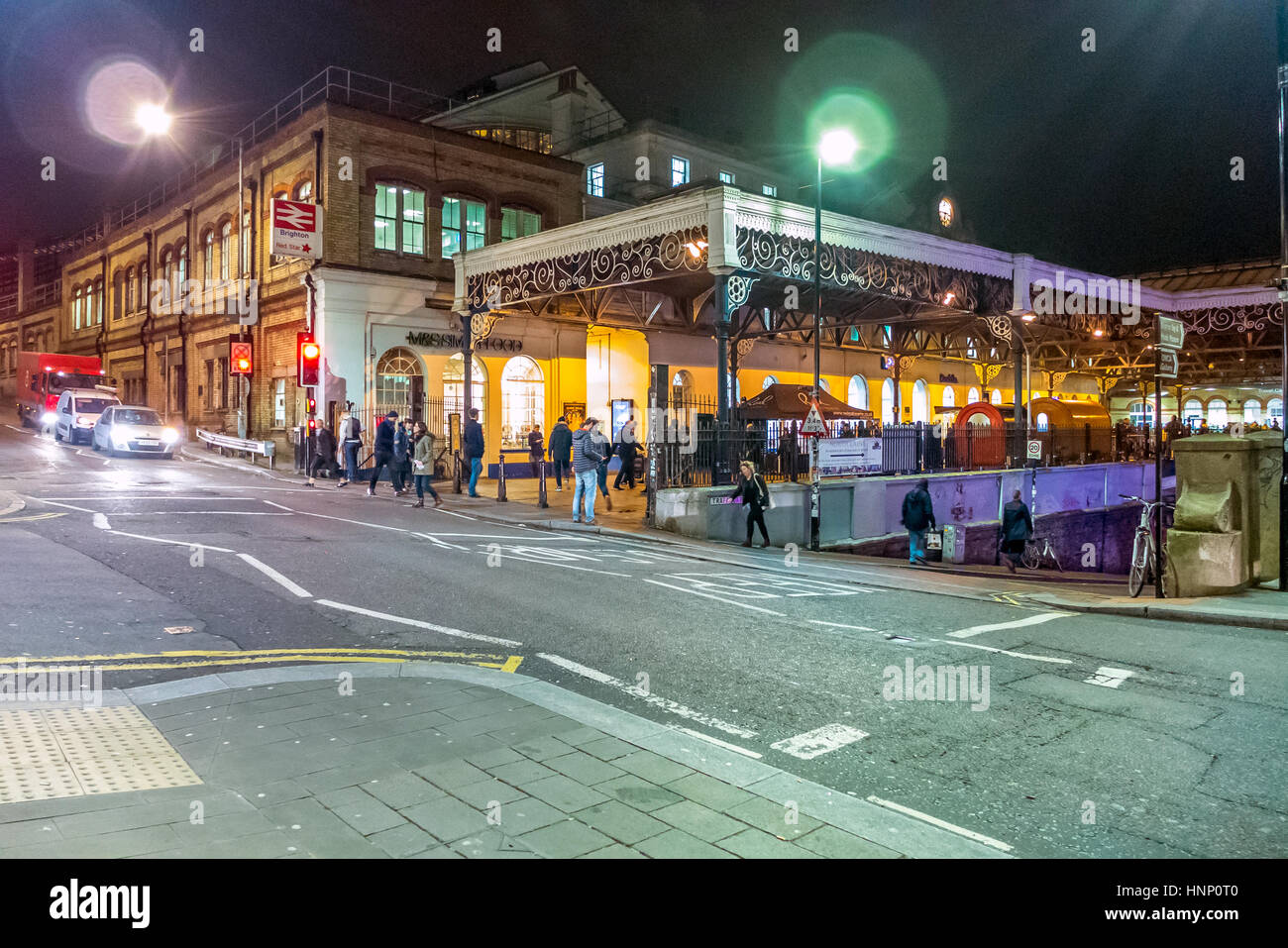 Brighton station by night Stock Photo - Alamy