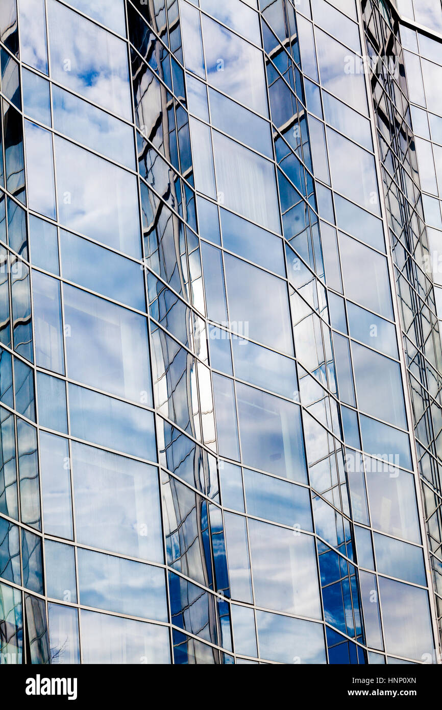 Modern building glass wall. glass wall design background Stock Photo ...