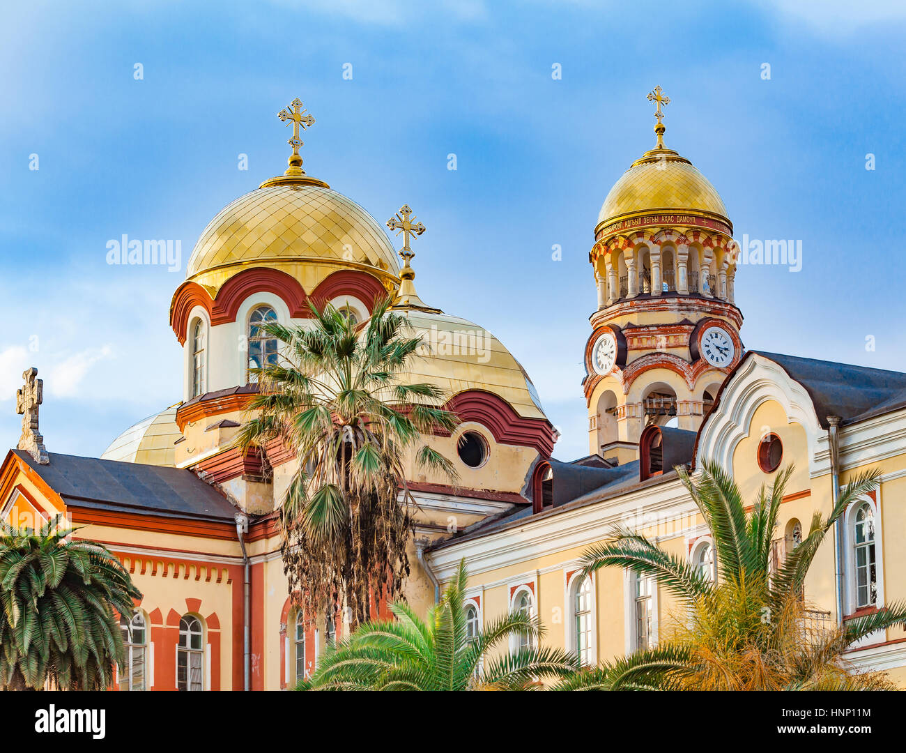 New Athos,Abkhazia. Monastery of St. Simon the Canaanite. The man's ...