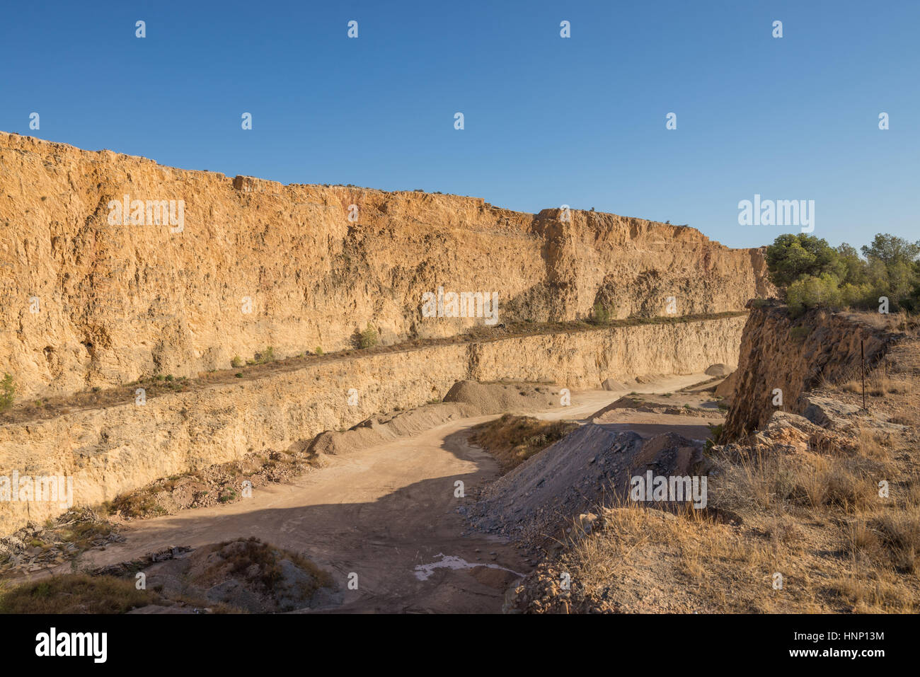 Sandstone quarry from which sand and gravel is extracted Stock Photo ...