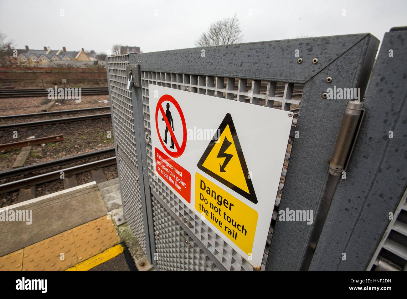 Railway Train Warning Sign High Resolution Stock Photography and Images ...