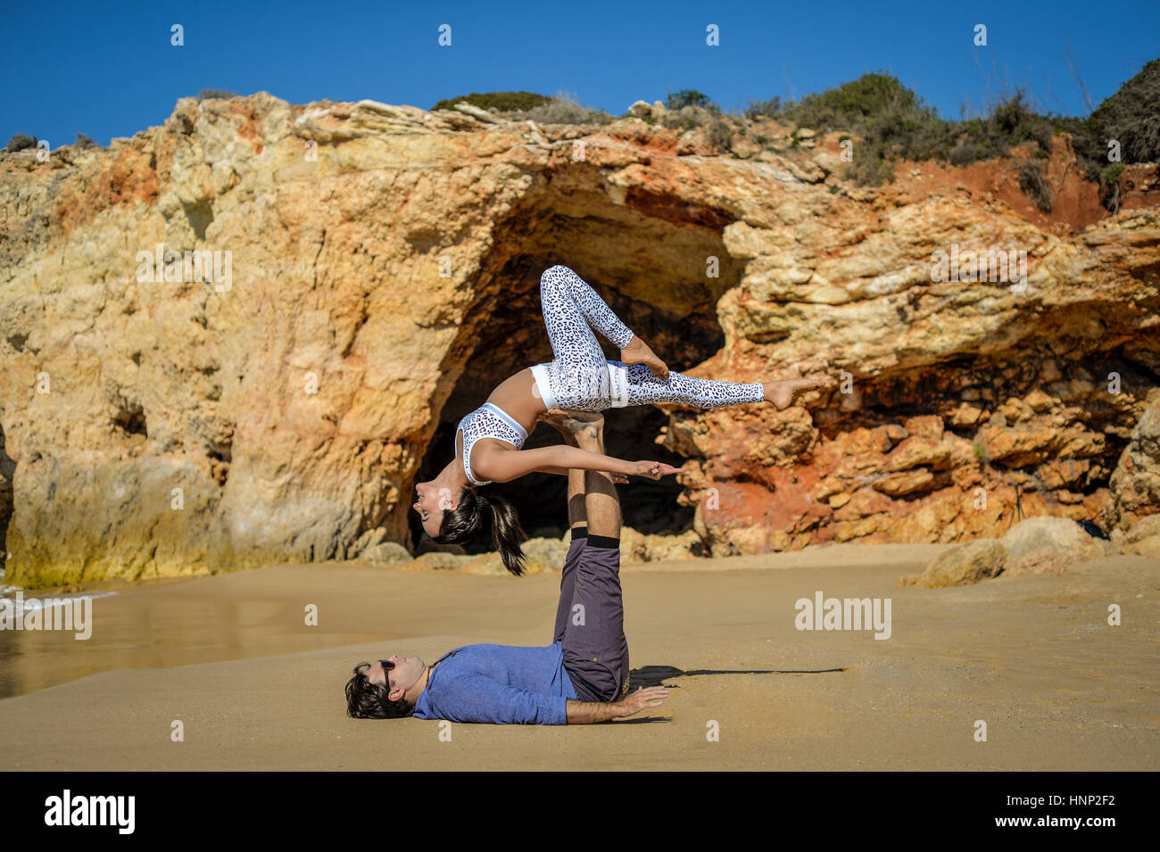 Beach acro hi-res stock photography and images - Alamy