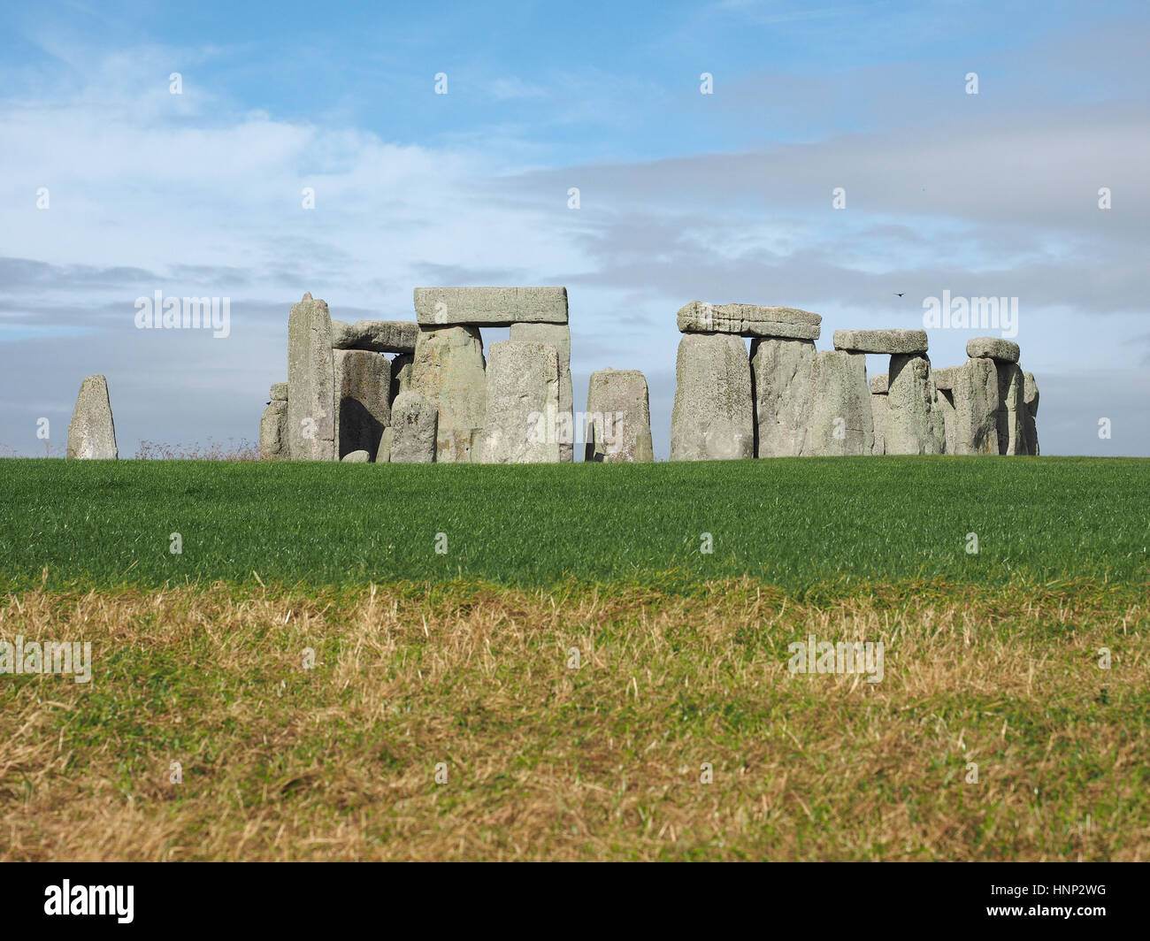 Ruins of Stonehenge prehistoric megalithic stone monument in Wiltshire ...