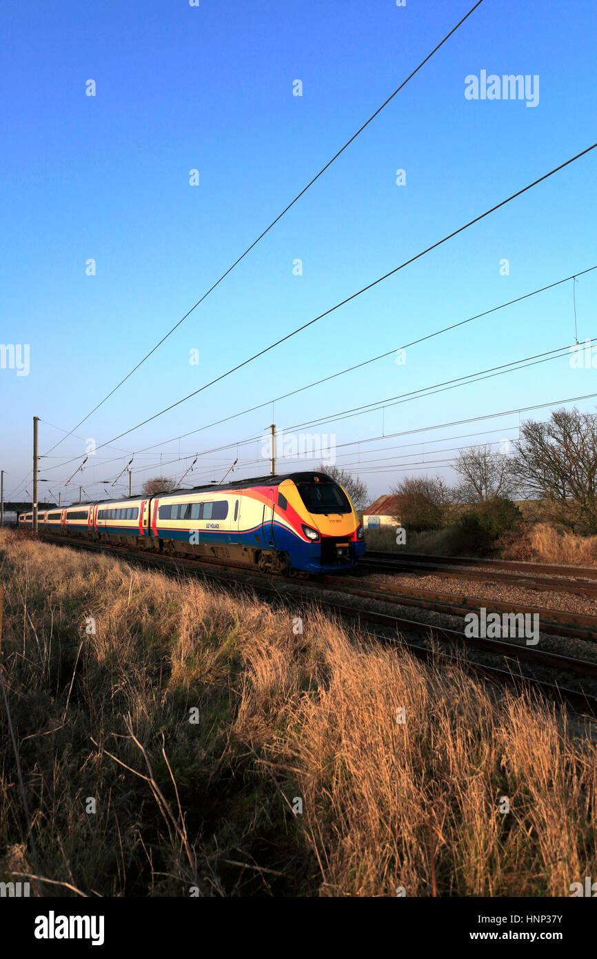 Meridian class 222 003 train, East Midlands Trains livery, between ...