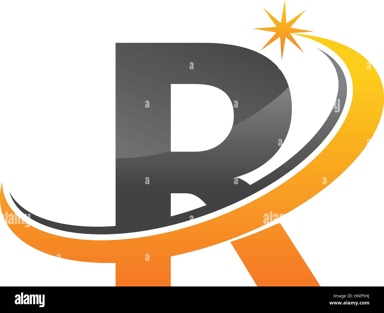 Star Swoosh Letter R Stock Vector Image & Art - Alamy