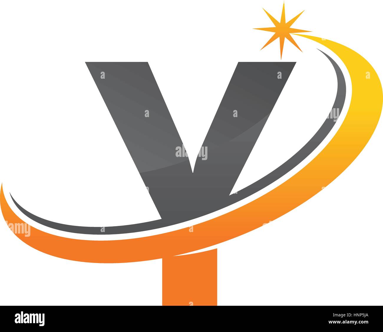Star Swoosh Letter V Stock Vector Image & Art - Alamy