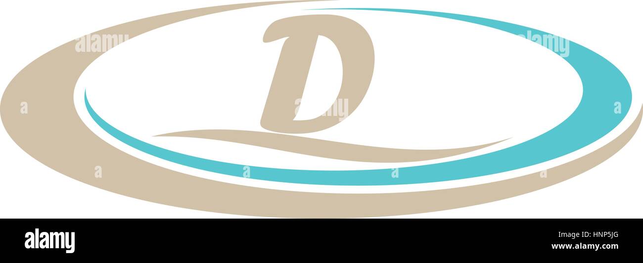 Swoosh Spa Beach Initial D Stock Vector Image & Art - Alamy