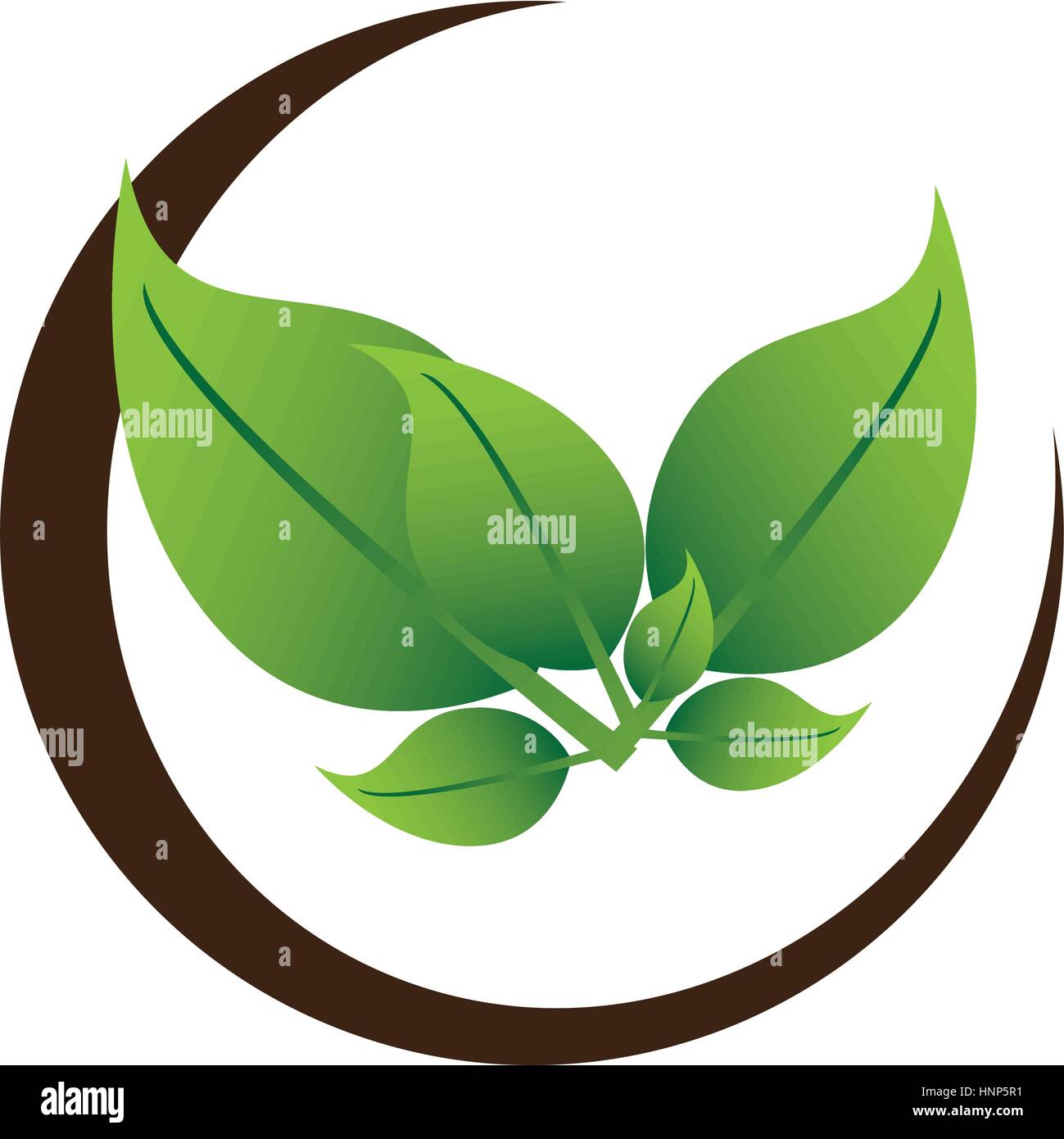 half border with leaves tree plant vector illustration Stock Vector ...
