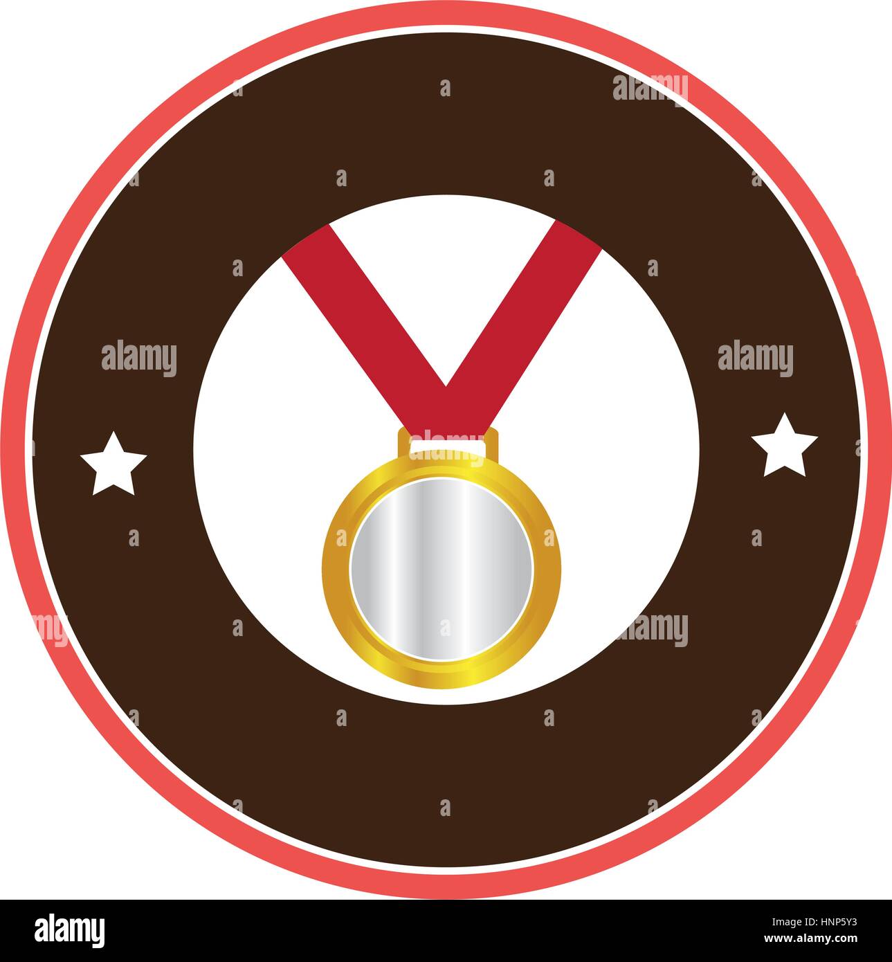 colorful circular border with medal prize vector illustration Stock ...