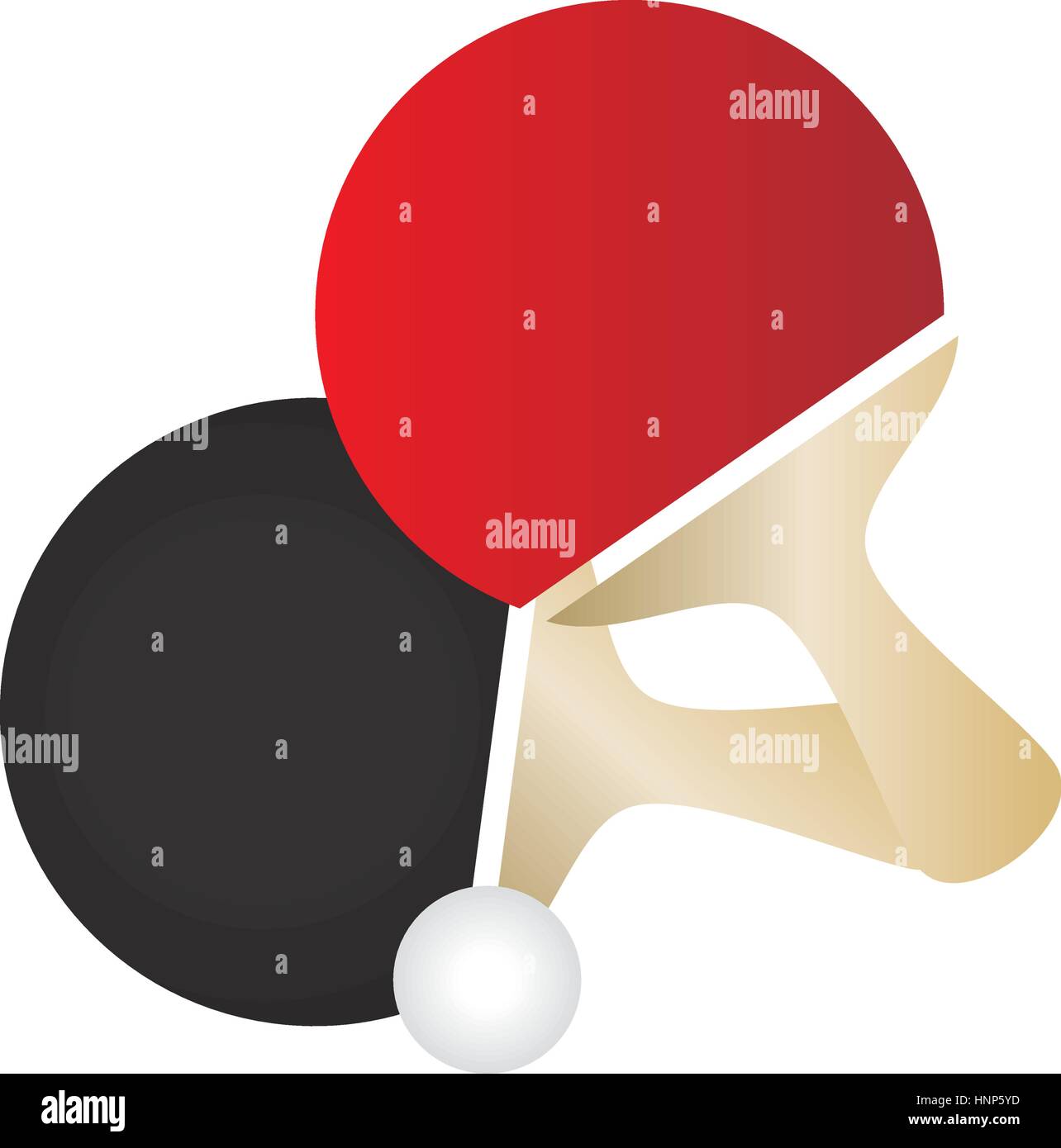 set colorful ping pong rackets and ball vector illustration Stock ...