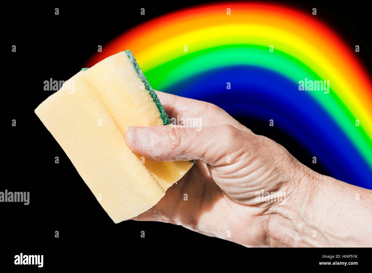 Magic washing sponge Stock Photo - Alamy