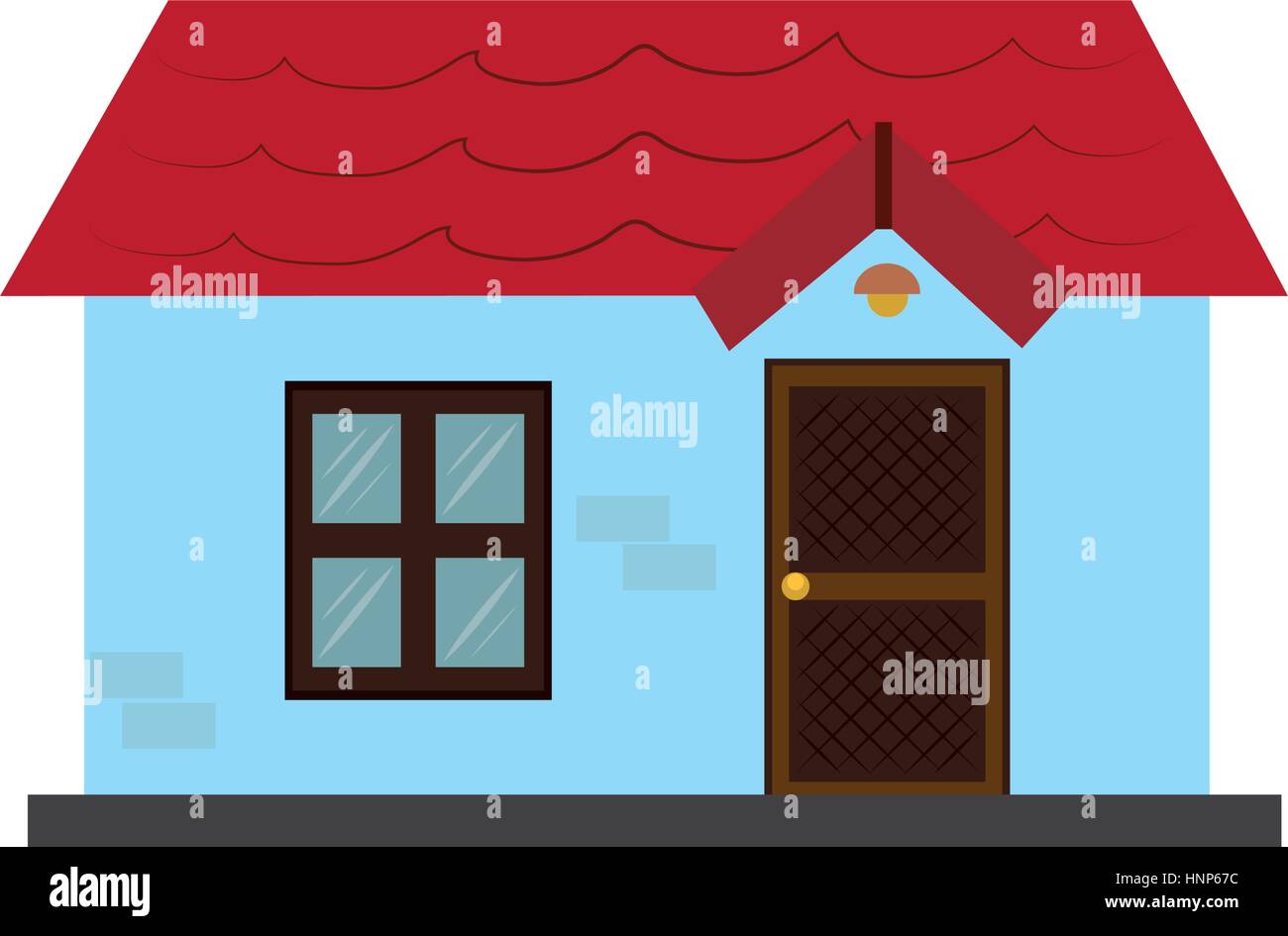 colorful silhouette with little house vector illustration Stock Vector ...