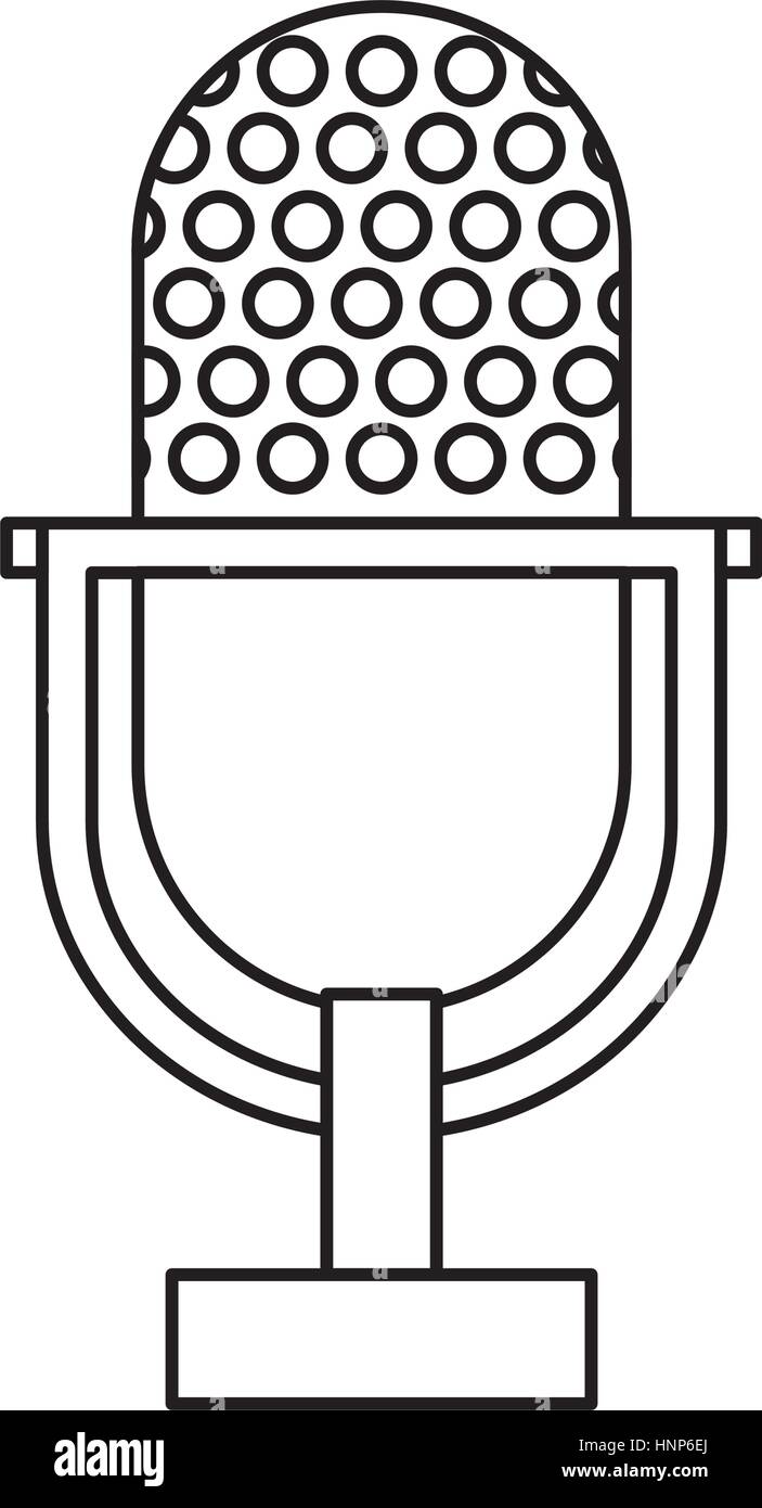 Vintage radio microphone icon vector illustration graphic design Stock ...