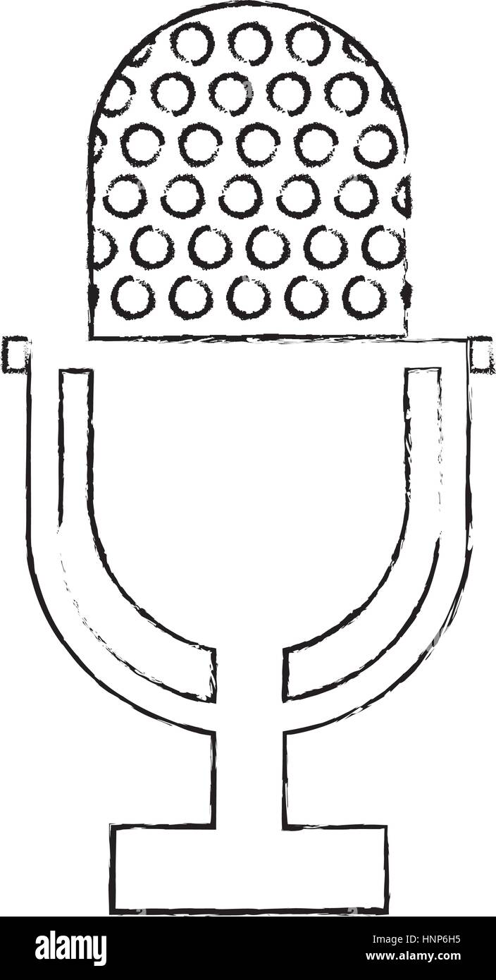 Vintage radio microphone icon vector illustration graphic design Stock ...