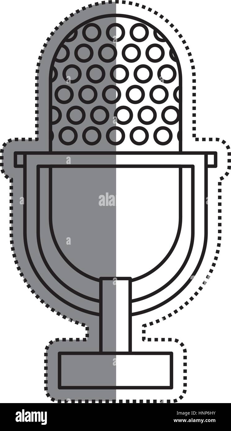 Vintage radio microphone icon vector illustration graphic design Stock ...