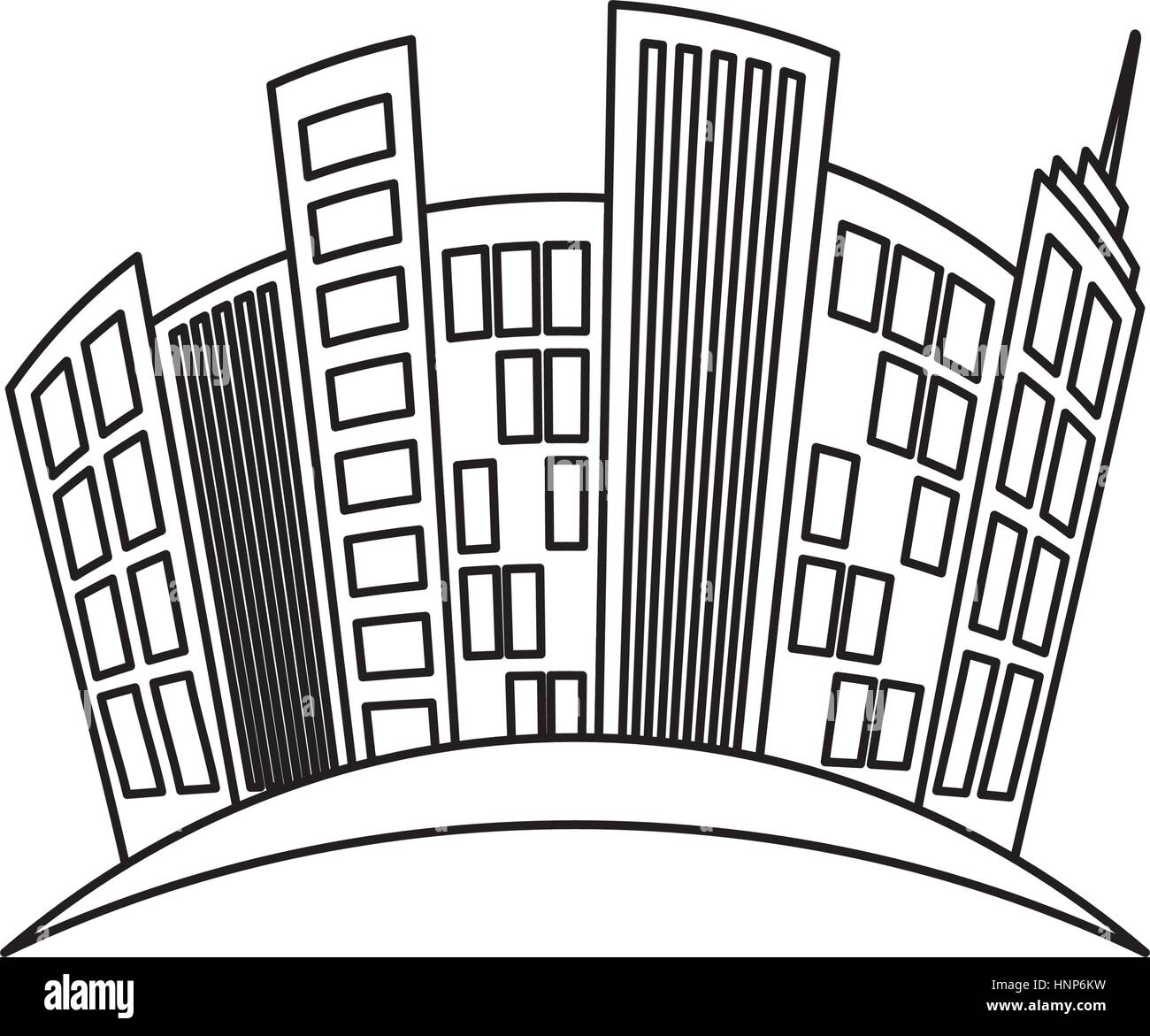city buildings symbol icon vector illustration graphic design Stock ...