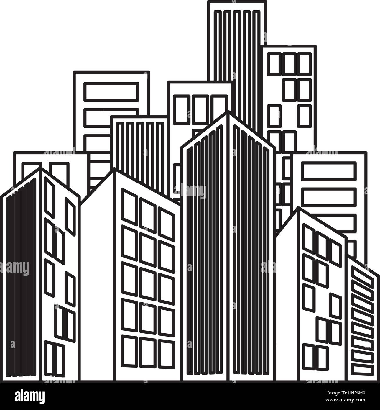 city buildings symbol icon vector illustration graphic design Stock ...