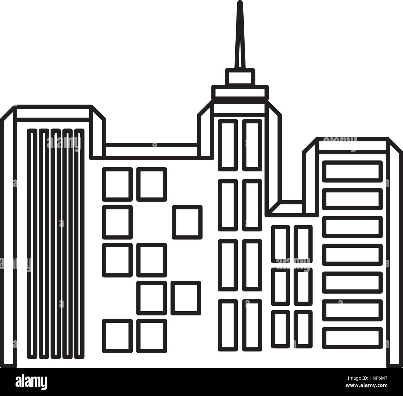 city buildings symbol icon vector illustration graphic design Stock ...