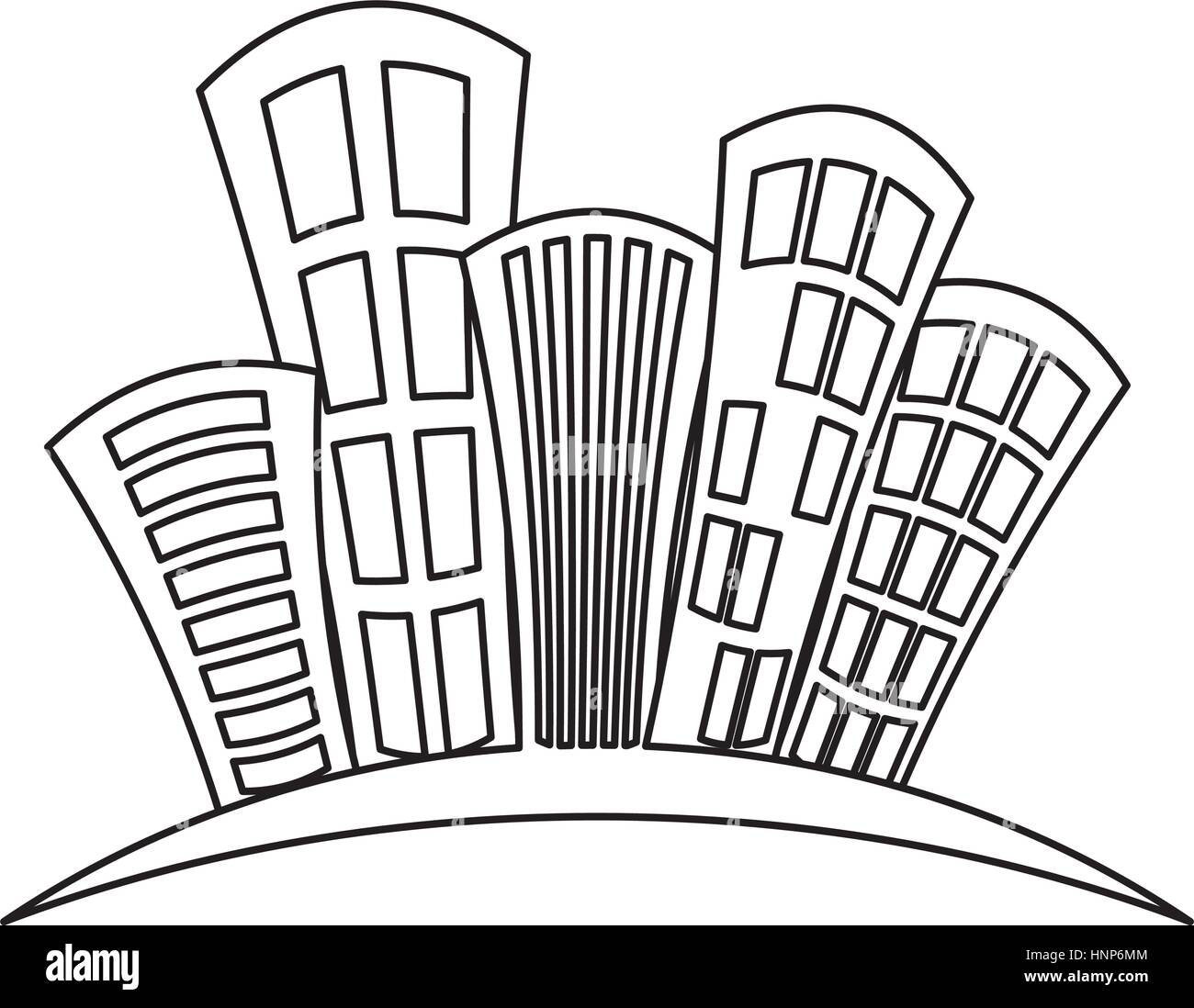 city buildings symbol icon vector illustration graphic design Stock ...