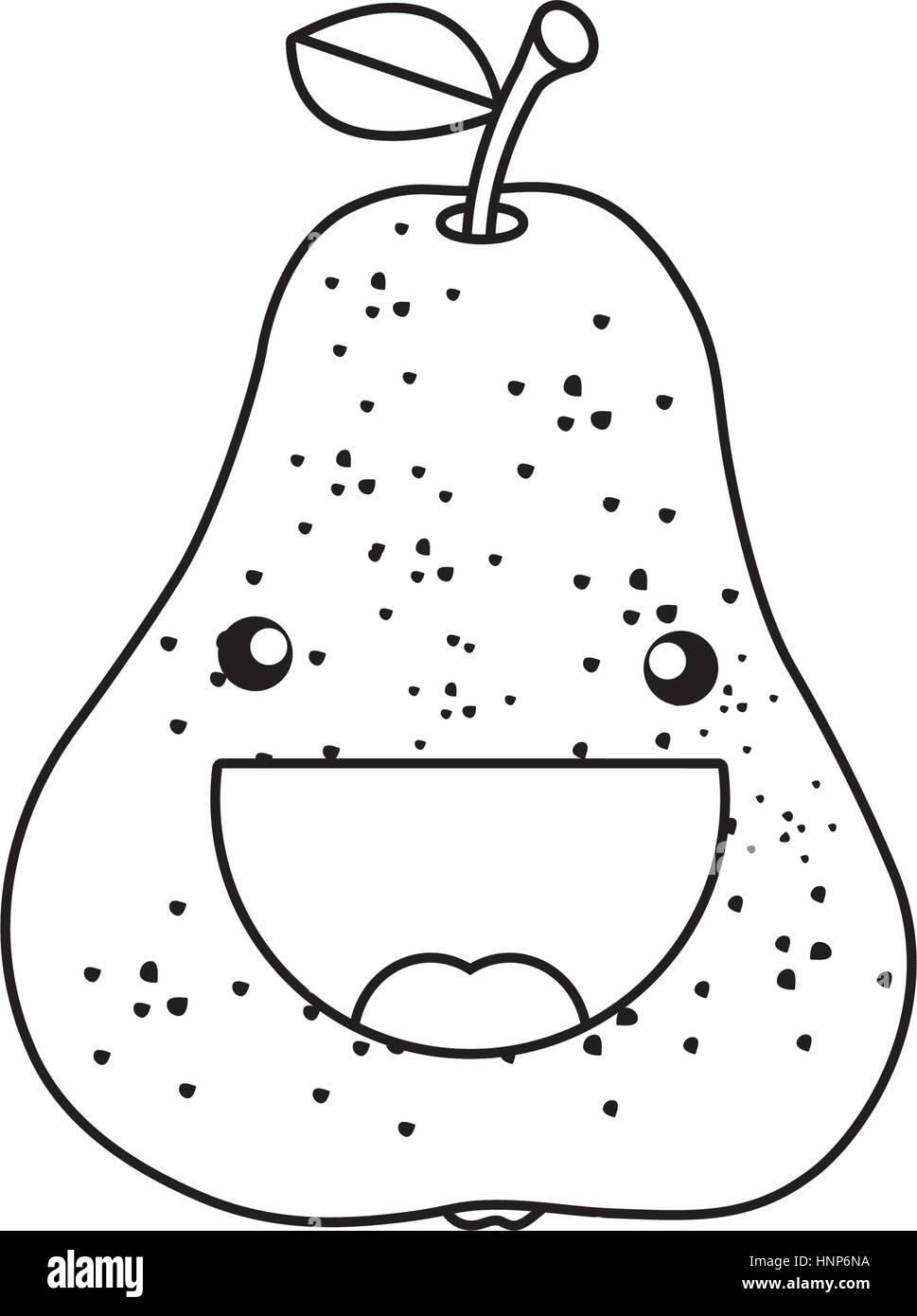 Vector set colorful fruit Black and White Stock Photos & Images - Alamy