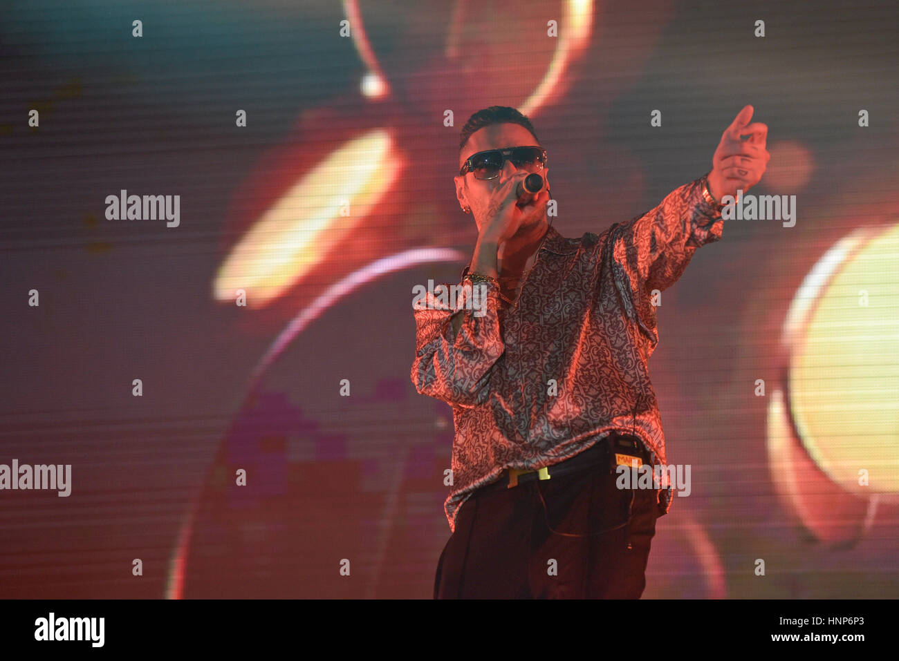 Napoli, Italy. 14th Feb, 2017. Marracash an Italian rapper and ...