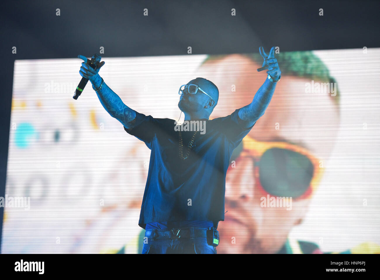 Napoli, Italy. 14th Feb, 2017. Gué Pequeno an Italian rapper and ...