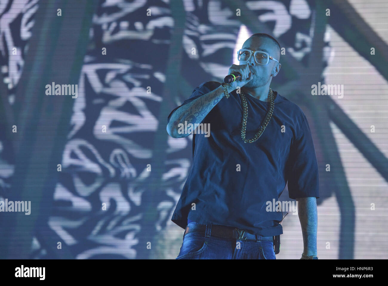 Napoli, Italy. 14th Feb, 2017. Gué Pequeno an Italian rapper and ...