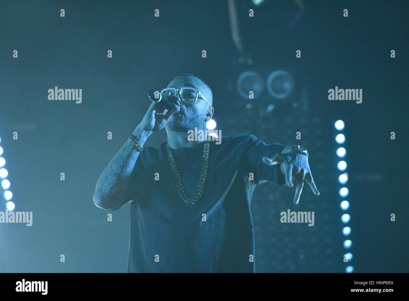 Napoli, Italy. 14th Feb, 2017. Gué Pequeno an Italian rapper and ...