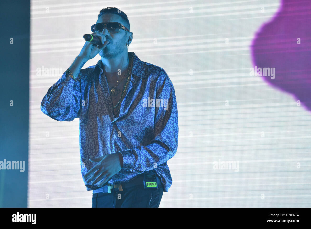 Napoli, Italy. 14th Feb, 2017. Marracash an Italian rapper and ...