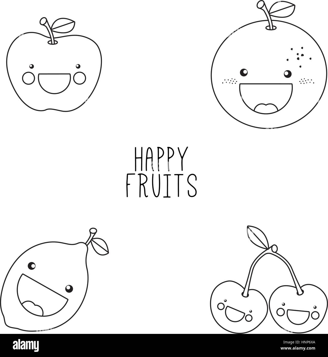Line drawing fruits Stock Vector Image & Art - Alamy