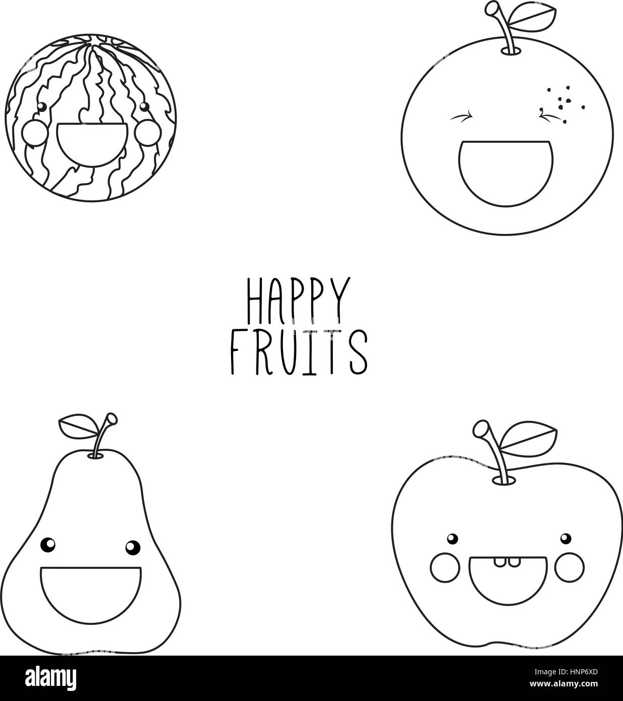 Line drawing fruits Stock Vector Image & Art - Alamy