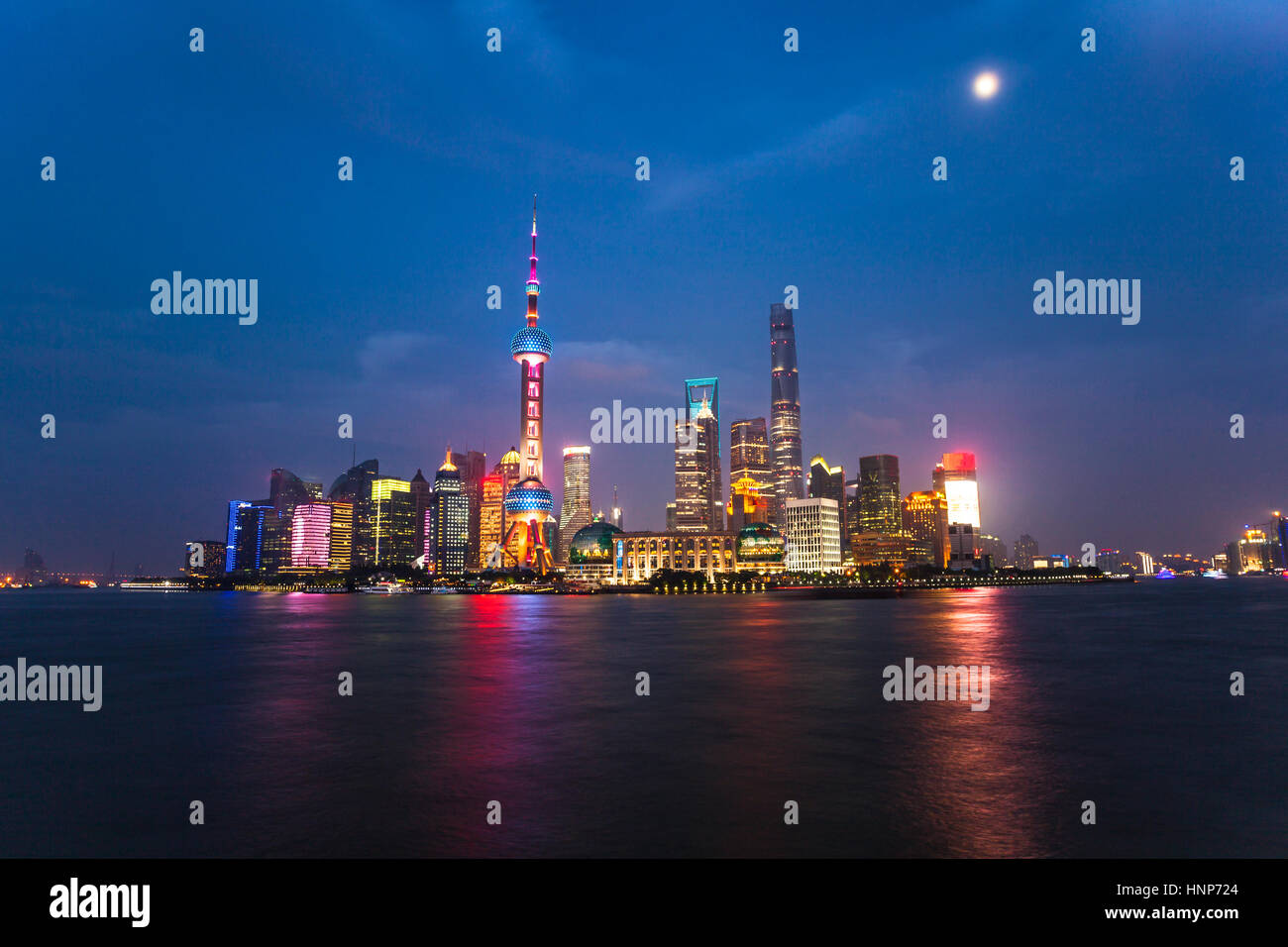 The night view of Shanghai City Stock Photo - Alamy