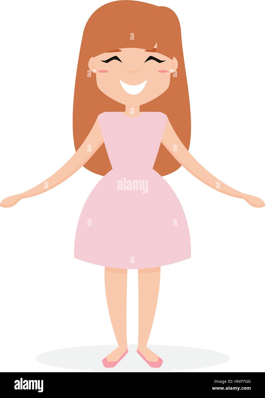Happy young girl Stock Vector Image & Art - Alamy
