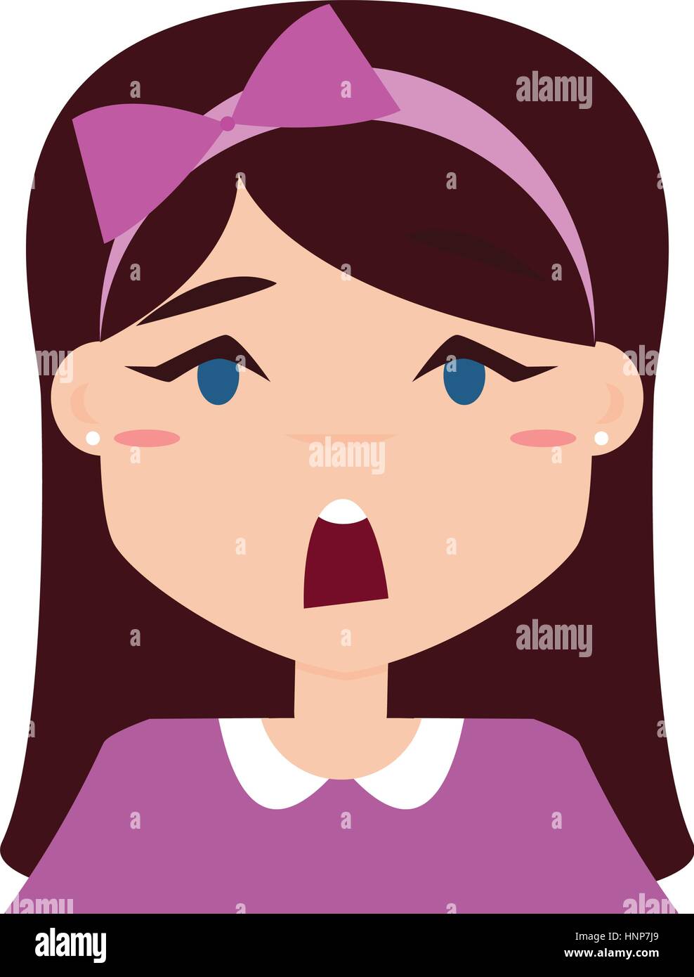 girl Expression Face Stock Vector Image & Art - Alamy