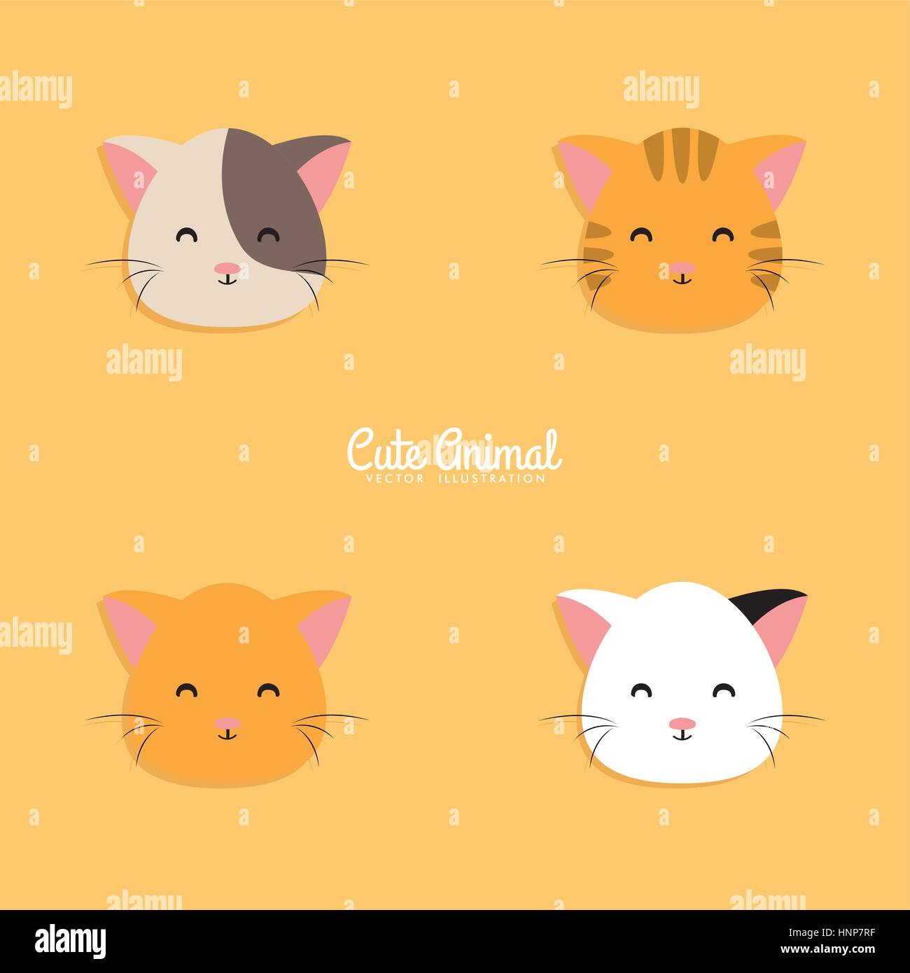 Cat cartoon faces Stock Vector Image & Art - Alamy