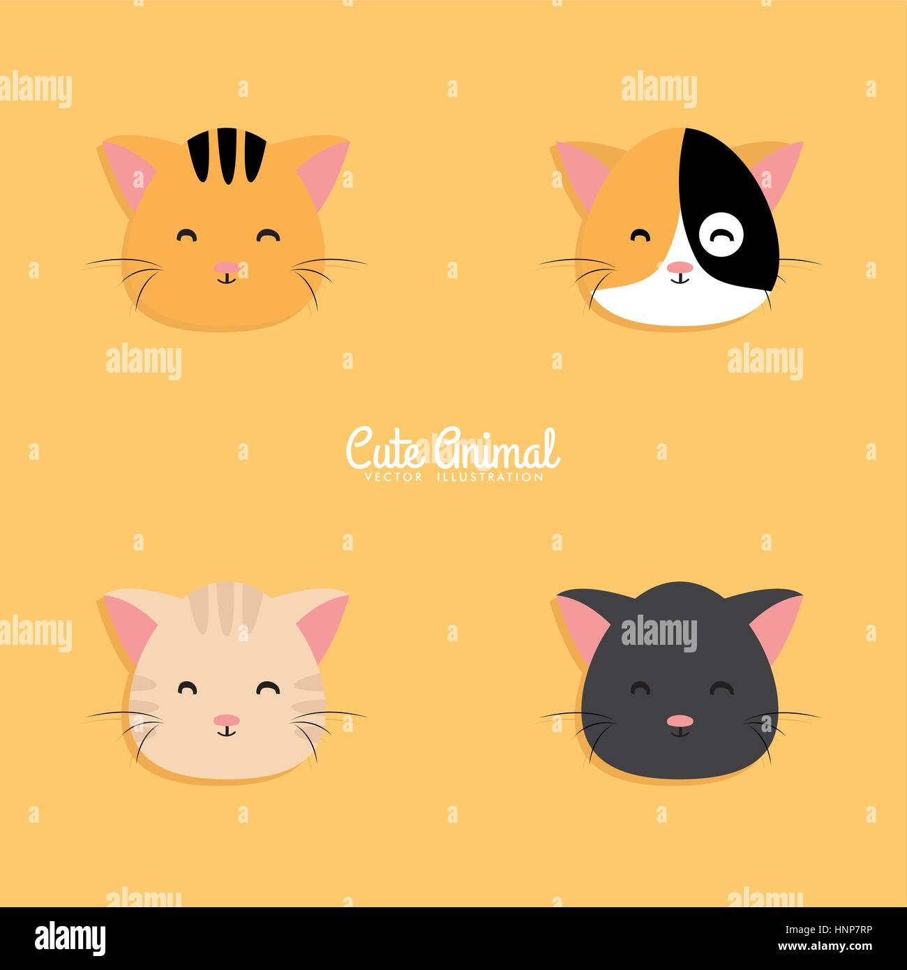 Cat cartoon faces Stock Vector Image & Art - Alamy