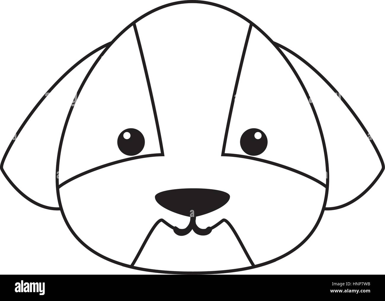 dog Drawing Face Stock Vector Image & Art - Alamy