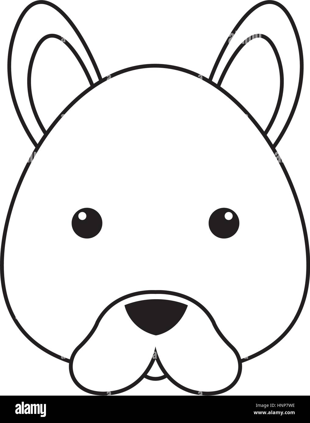 dog Drawing Face Stock Vector Image & Art - Alamy