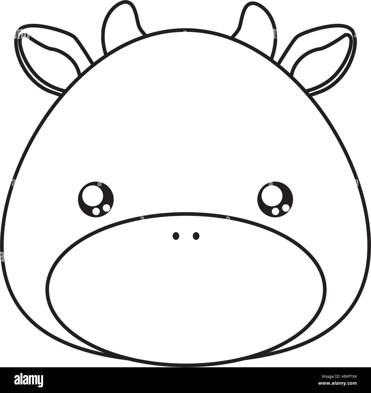 cow Drawing Face Stock Vector Image & Art - Alamy