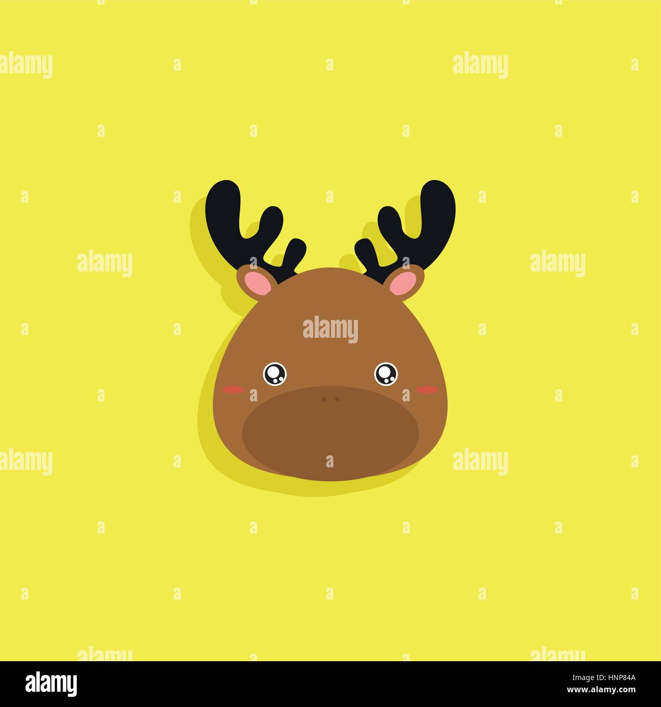 Cute Deer Face Cartoon High Resolution Stock Photography and Images - Alamy