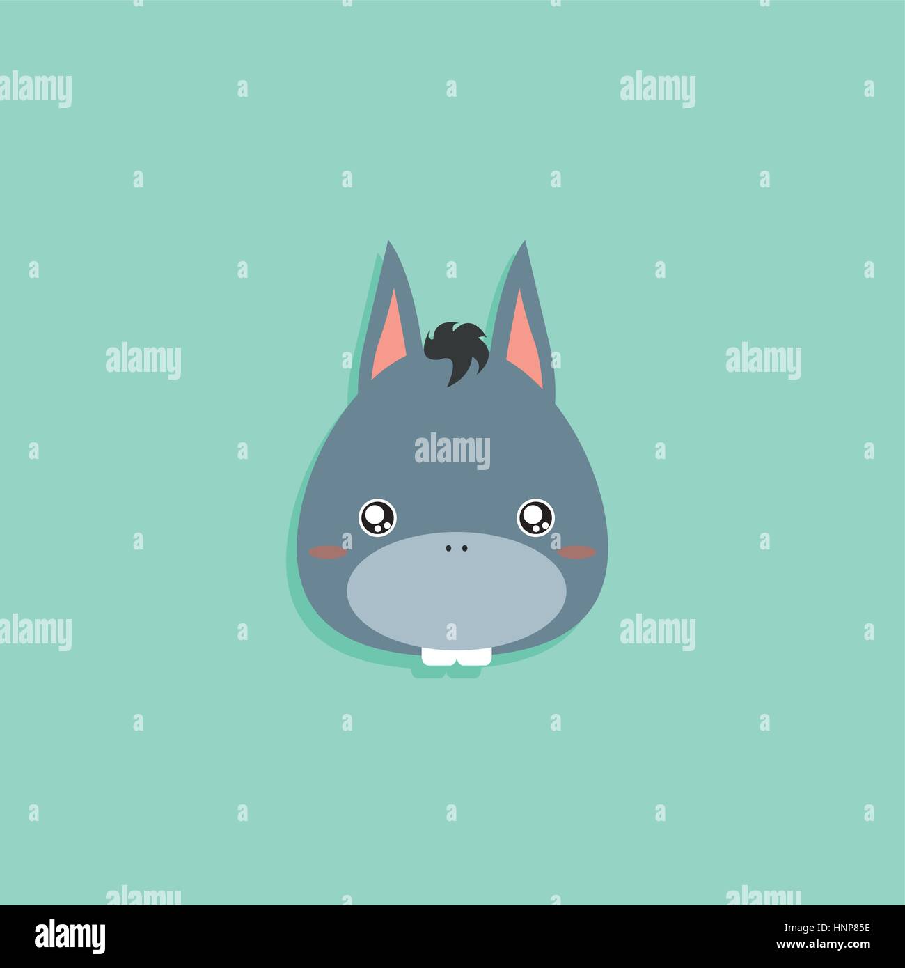 Cartoon Donkey face Stock Vector Image & Art - Alamy